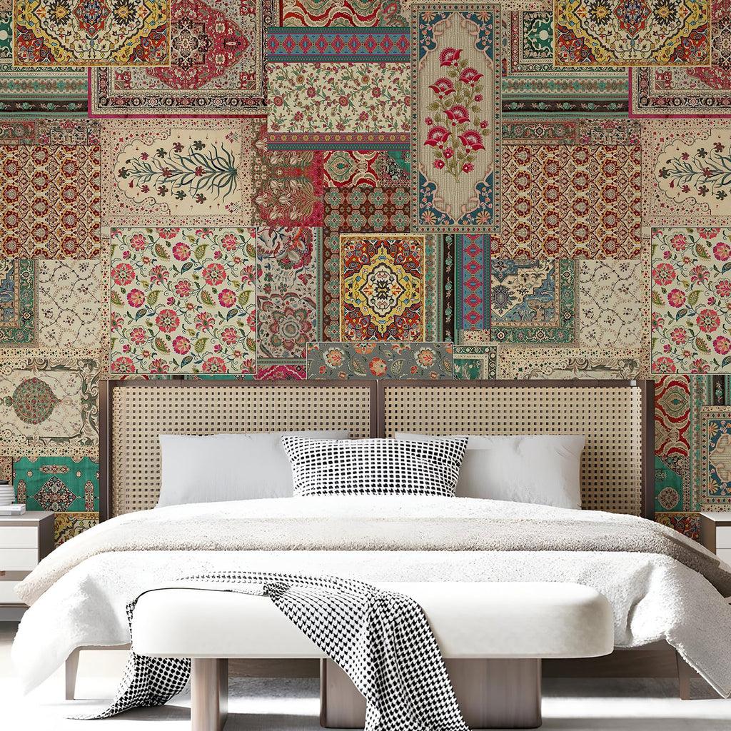 Ethnic Indian Wall Murals. Traditional Mughal Art Full Wall Wallpaper ...