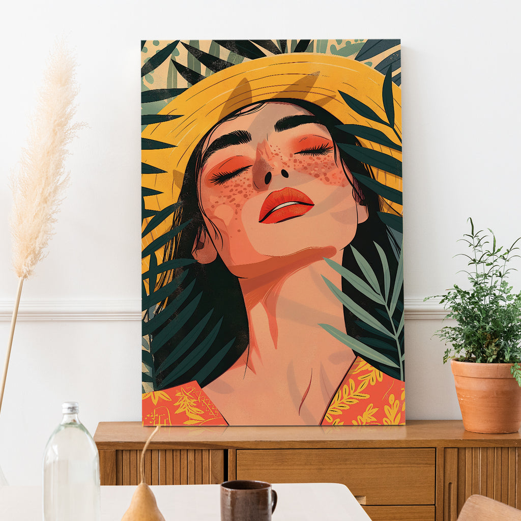 Boho and Chic Art Canvas Gallery Wrap Painting | Eclectic Modern Art T ...