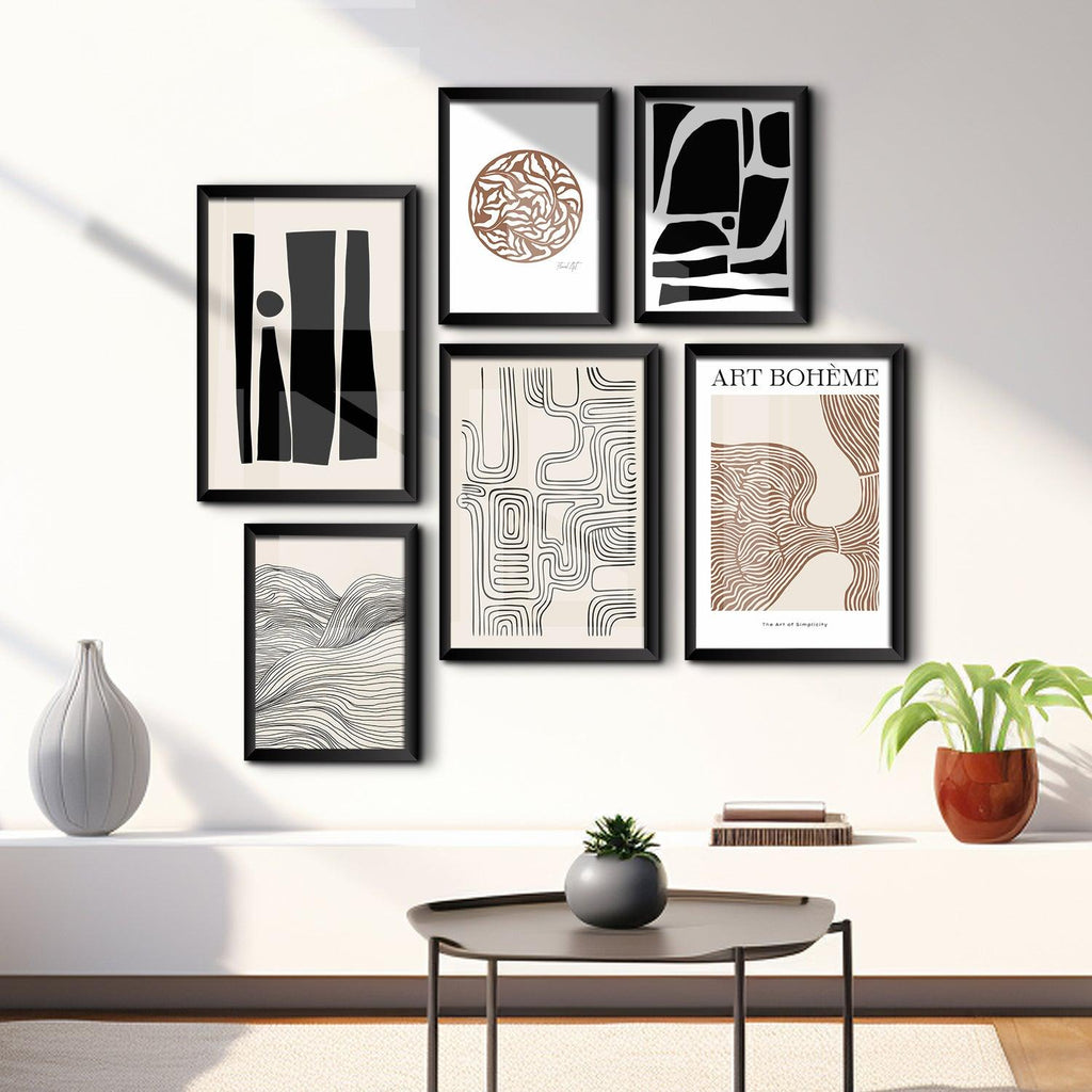 Gallery Wall Set of 6 Frames. (GWST6WA01) – Khirki.in